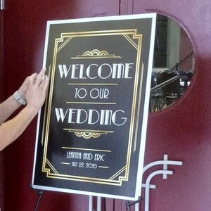 Editable Welcome to Our Wedding 18x24 Sign Template Gold Gatsby Wedding ...