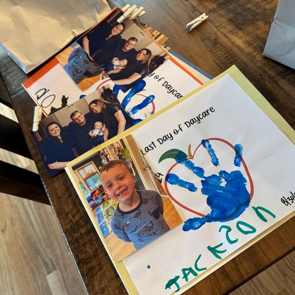 Last Day of Preschool Handprint Art, Last Day of School, Handprint ...