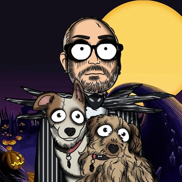 Tim Burton Style Portrait - Nightmare Portrait - Original Handmade ...