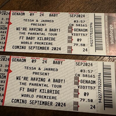 Custom Wedding Save the Date Concert Ticket Invitations W/ Envelopes ...