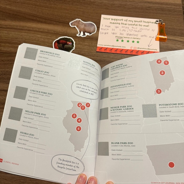 Scratch off Journals: AZA Zoo Edition - Etsy