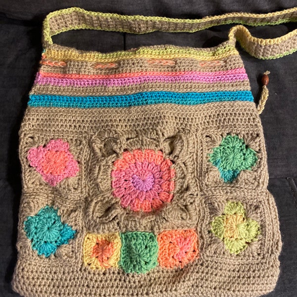 Crochet Bag PATTERN - Quatrefoil Drawstring Bag - Drawstring Bag ...