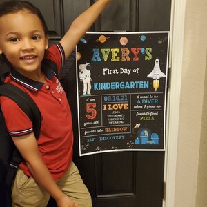 Editable Back to School Sign, Printable First Day of School Sign, First ...