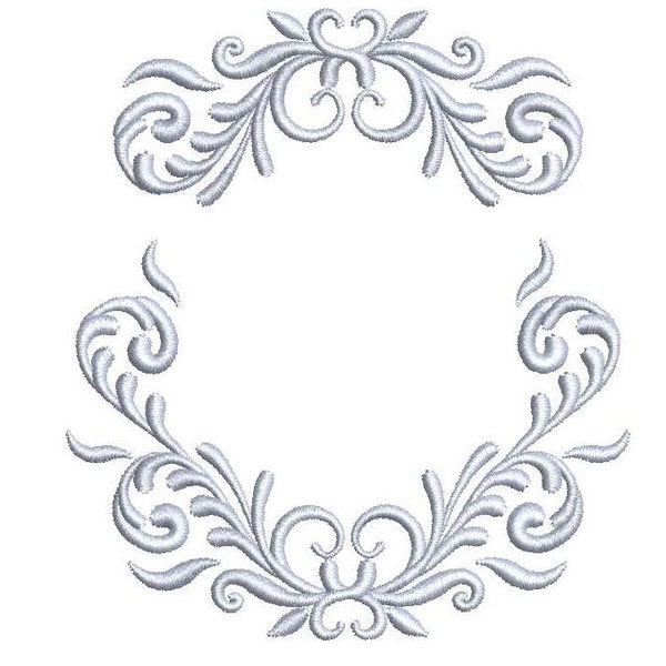 Victorian Bridal Monogram Font Frame - Instant Download - Etsy