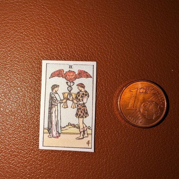 Mini Tarot Card Printable Set With Back Prints, Miniature Tarot Card ...