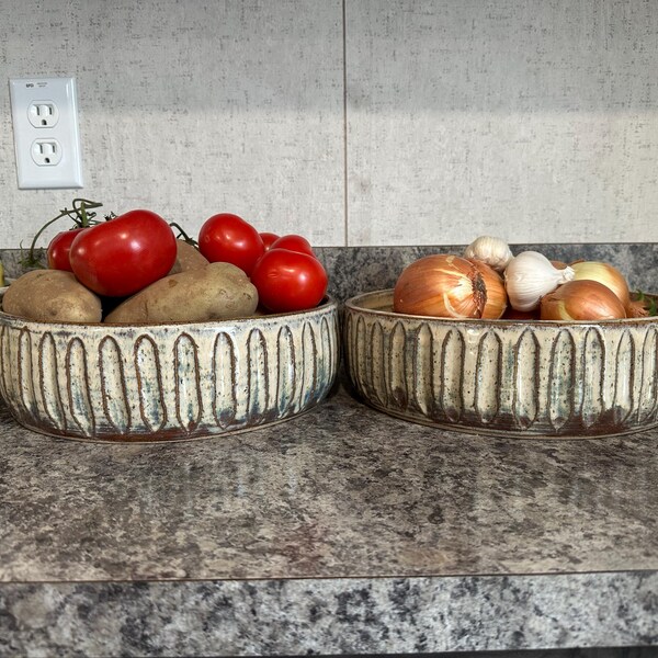 Pottery Bowl Handmade Pottery Serving Bowl Ceramic Bowl Handmade Stoneware Bowl Farmhouse ...