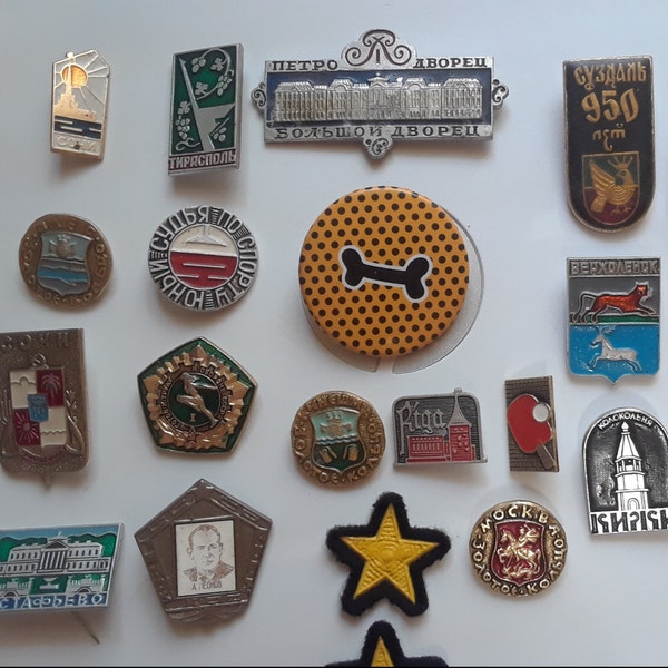 Lot of USSR SOVIET Era Enamel Pins Badges Cold War Communism CCCP for ...