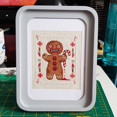 The Gingerdead Man Gingerbread Man Cross Stitch Pattern Modern, Macabre ...