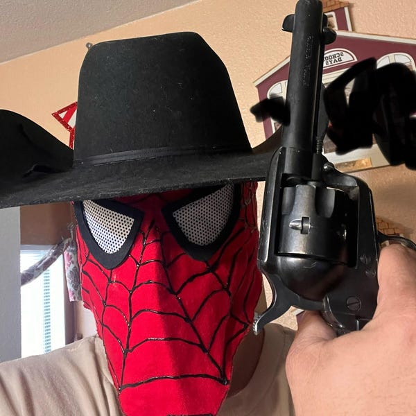 Webslinger Spiderman Patrick Ohara Mask (cowboy Spiderman) From Across ...