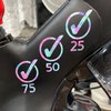 Cycling Milestone Decals - Fitness Milestones - Indoor Cycling Decals ...