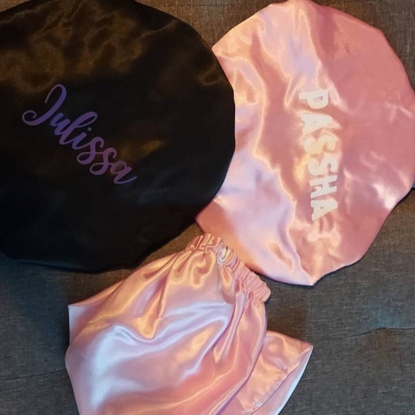 Personalized Satin Reversible Bonnet || Mommy and Me Bonnet || Bonnet ...