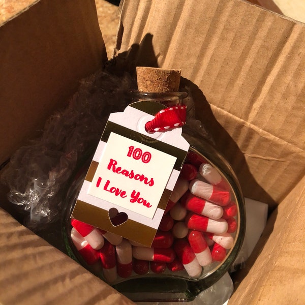 Personalized Love Pills, Secret Love Messages, 100 Reasons I Love You ...