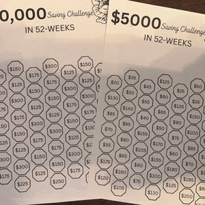 A6 Monthly Savings Challenge Printable, Mini Savings Challenge Bundle ...
