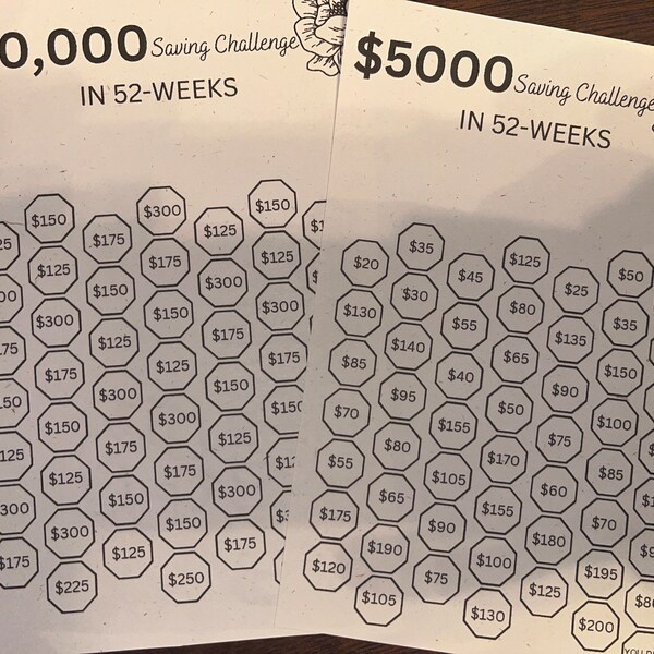 A6 Savings Challenge Printable, Boho Saving Money Tracker Bundle ...