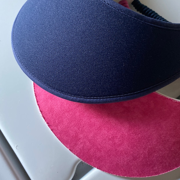 M140 Visor With Burst of Color. Fabric Trimmed Edges in Blue. - Etsy
