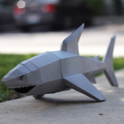 Shark Jaws Fish Trophy Papercraft Faux Taxidermy Printable PDF DIY ...