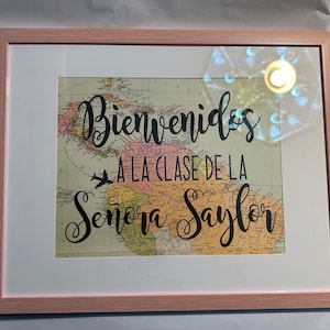 Welcome to Classroom Door Sign World Map Adventure Themed Classroom ...