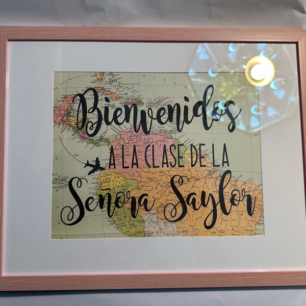 Editable Spanish Teacher Classroom Door Sign Bienvenidos Classroom ...