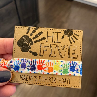 Hi 5 Birthday Hi Five Party Supplies Hi Five Party Favors Cute - Etsy
