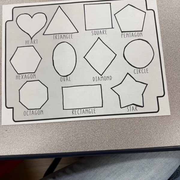 Valentine Cookie Shape Sorting Activity: Preschool Printable (digital ...