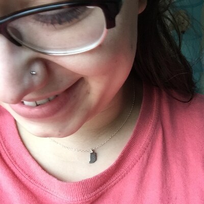 Hand Stamped Indiana State Necklace Tiny Indiana Charm Gold - Etsy