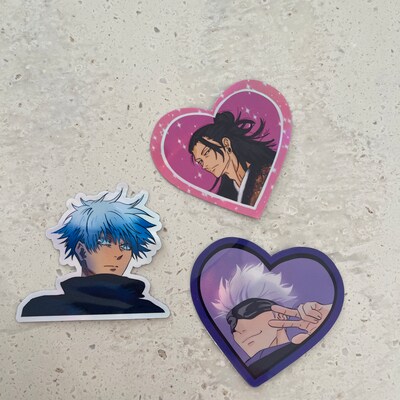 Jujutsu Anime JJK Sticker Gift Holographic Waterproof for Water Bottles ...