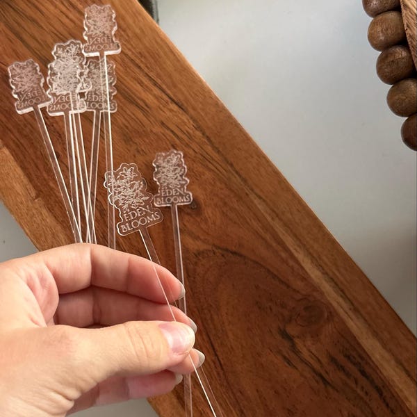 Custom Logo Drink Stirrers Personalized Acrylic Swizzle Sticks for ...