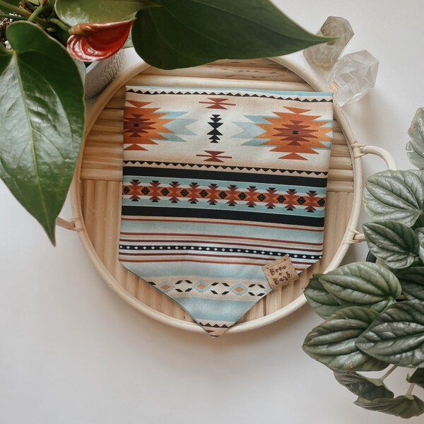 Cotton Southwestern Native American Aztec Tucson 201 Light Turquoise