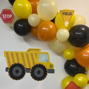 Printable Construction Dump Truck Wall Art, Construction Balloon ...