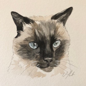 MINI Pet Portraits Simple Custom Pet Portrait. Animal Watercolor ...