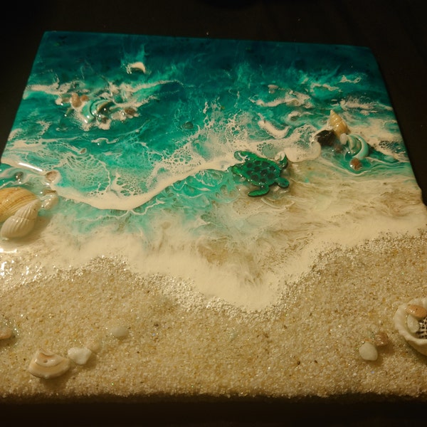 Personalised Refillable Resin Notebook,beach Decor,custom Made Resin ...