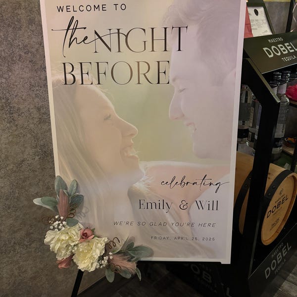 The Night Before Welcome Sign Template, Rehearsal Dinner Welcome Sign ...