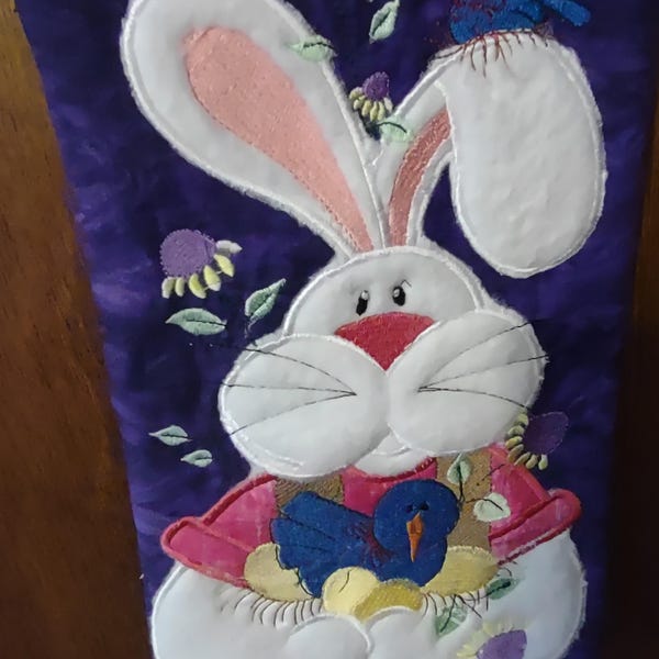 BUNNY EASTER APPLIQUE Machine Embroidery Design - Rabbit Embroidery ...
