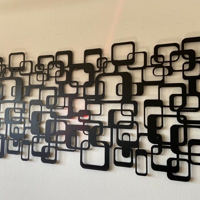 Shapes Metal Wall Decor Large Wall Art for Home Decor 3d - Etsy