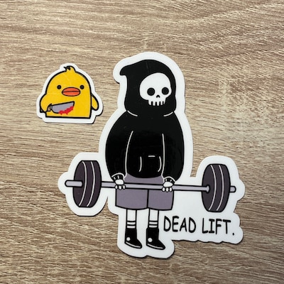Dead Lift Sticker, Funny Vinyl Sticker, PREMIUM Quality, Laminated ...