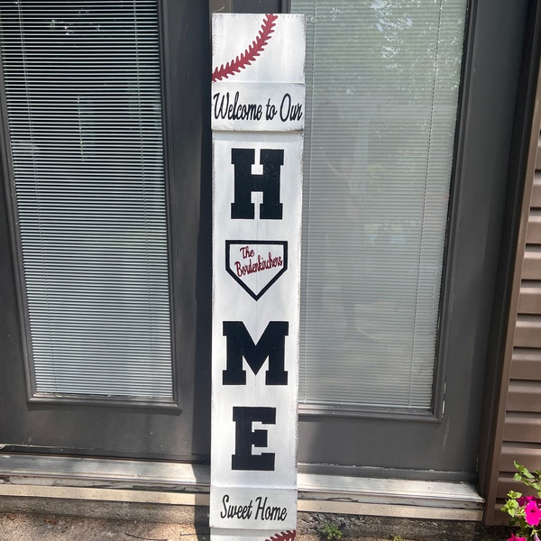 Baseball Porch Sign Welcome Home Baseball Decor 6FT Iptv - Etsy