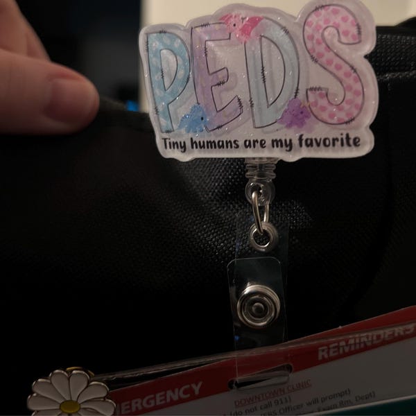 Pediatric Badge Reel Peds Badge Gift Picu Nurse Week Gift Accessories ...