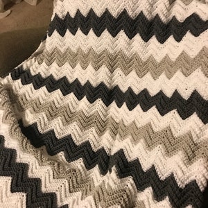 Ridged Chevron Afghan Pattern, Crochet Pattern, Instant Download - Etsy