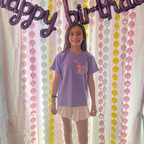 Eleven Birthday Girl Shirt, 11th Birthday Girl Shirt, Comfort Color Pre ...