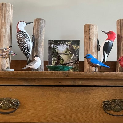 Red Bellied Woodpecker Hand Carved Wooden Bird - Etsy