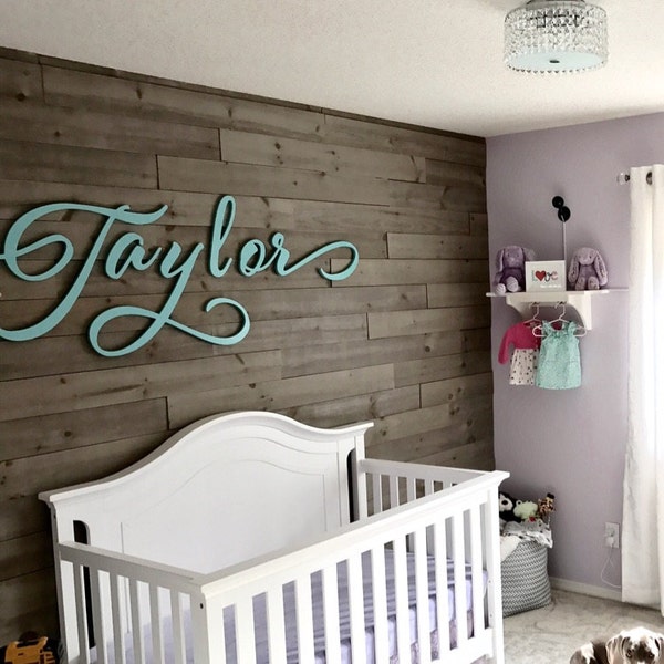 Jaxson Baby Name Sign for Nursery Boy Alphabetical Over Crib Wooden ...