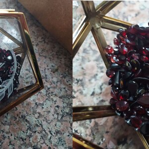 Geometric Glass Ring Box With Moss Rose Gold or Gold Personalized Ring ...