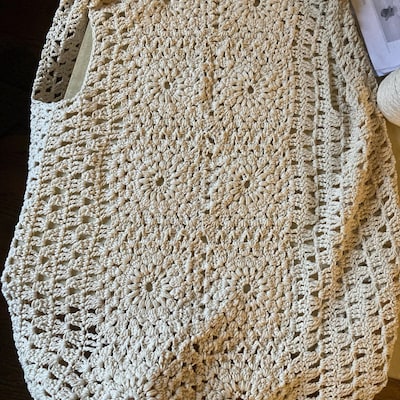 Crochet Pattern / Lightweight Four Season Vest / Granny Square Jacket ...