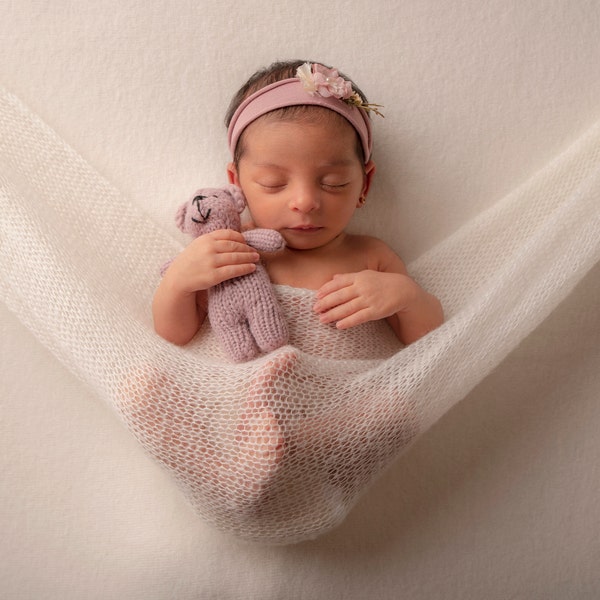 Merino Wool Teddy Bear Toy for Newborn Photography,newborn Knitted ...