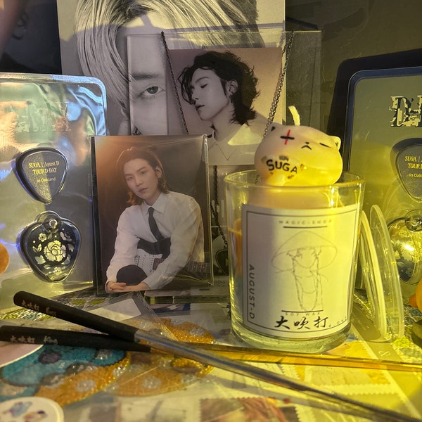 Jimin Birthday Custom Handmade Scented Soy Wax Baby Duck on White Wax W ...