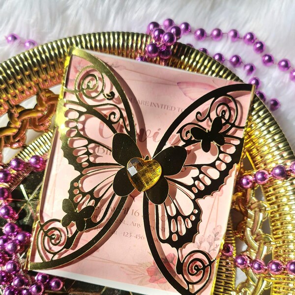 2D Wedding Card, Folded Card, Cut File, Silhouette, Cricut, Folded Card ...