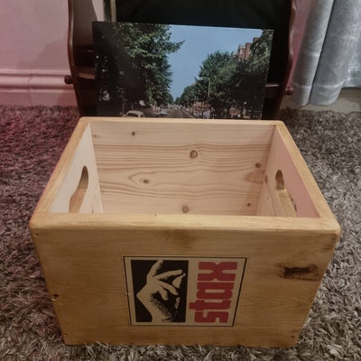 Vinyl Record Storage Box STAX Record Label. 120 Sleeves Vintage Style ...