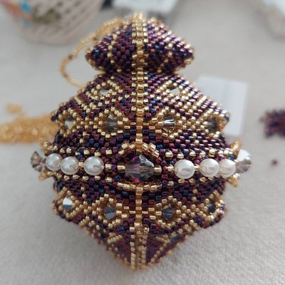 Beaded Box Pattern Arabesque Peyote Stitch Box With Lid Pdf - Etsy