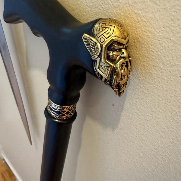 Handmade Walking Cane Ergonomic Wooden Cane, Walking Canes for Men ...