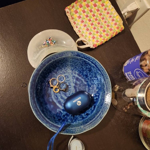 Holographic Seashell Ceramic Ring Dish | French Style | Scalloped Home ...